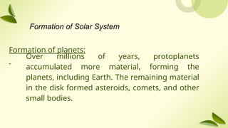 Origin and Structure of the Earth: Universe and Solar System | PPTX