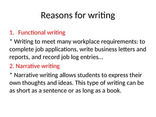 LESSON 1- academic writing and writing process | PPTX