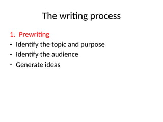 LESSON 1- academic writing and writing process | PPTX