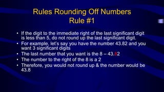 Significant figures, Rounding off Numbers and Scientific Notation | PDF