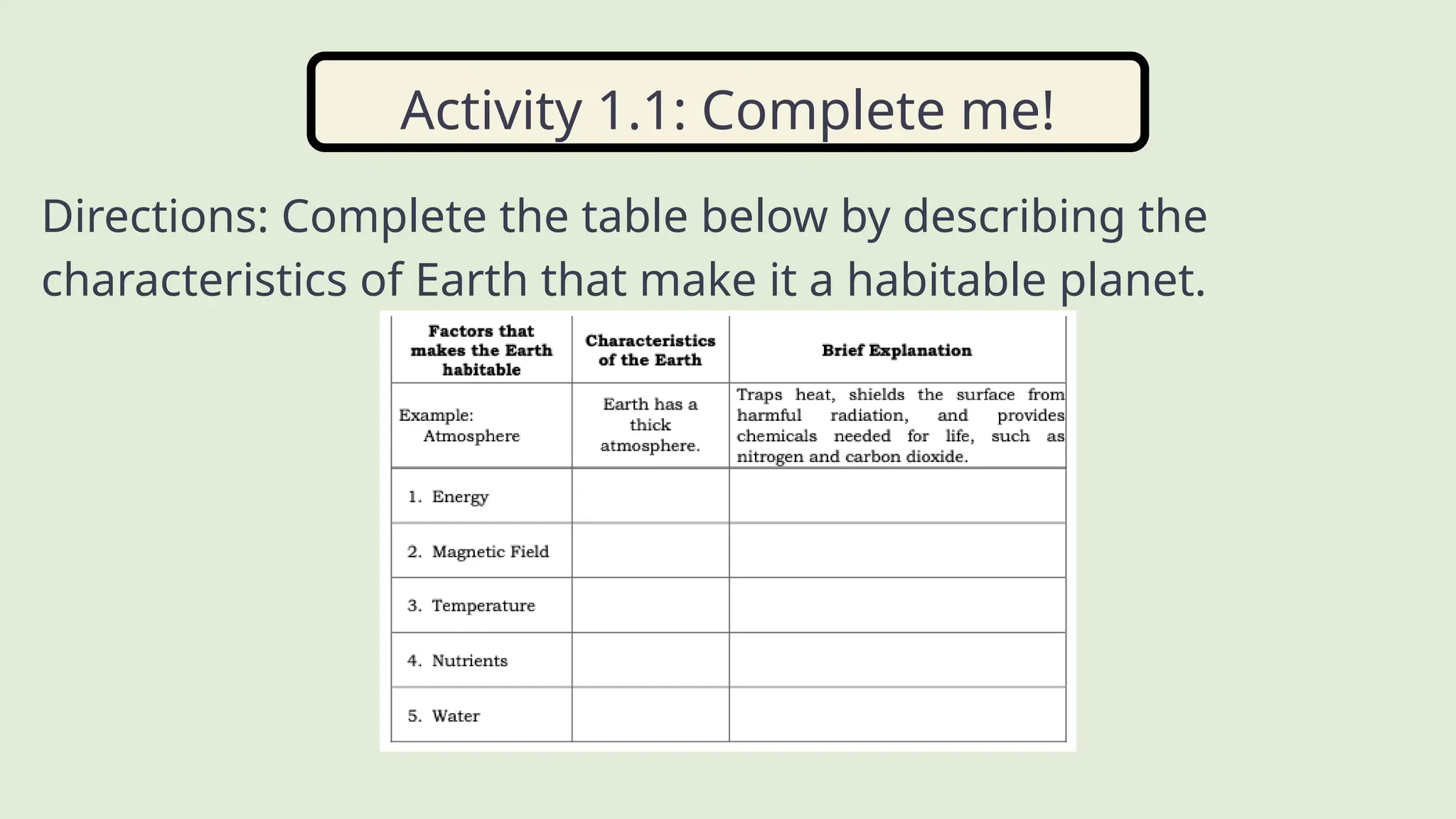 Quarter 1 Lesson 1: Earth and Life Science | PPTX