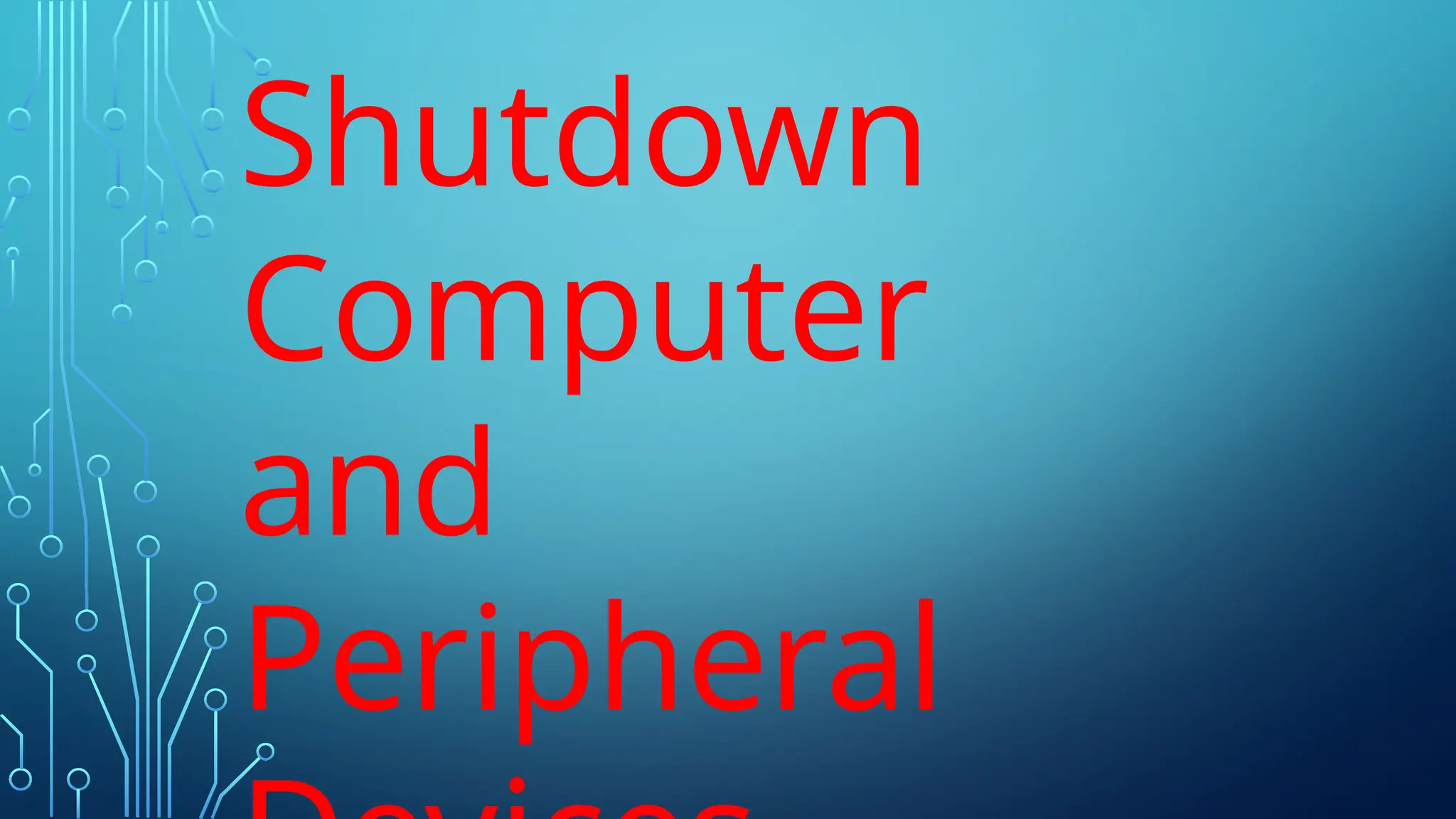 Connecting of Wires and Peripheral Devices | PPT