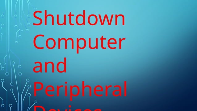 Connecting of Wires and Peripheral Devices | PPT