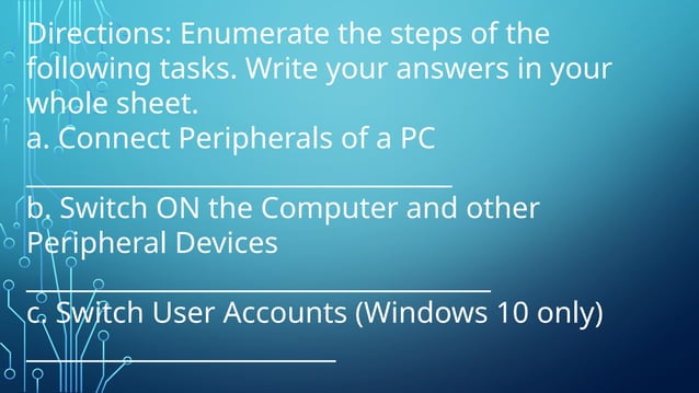 Connecting of Wires and Peripheral Devices | PPT