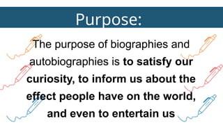 RELATIONSHIP OF ELEMENTS AND IDEAS FOUND IN AUTOBIGRAPHY AND BIOGRAPHY ...
