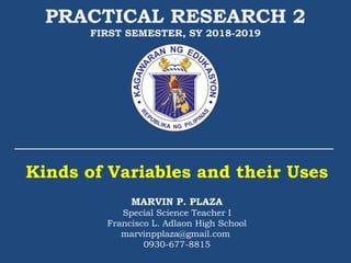 Lesson 1.3_Kinds of Variables and their Uses.ppt