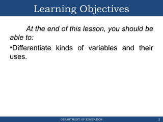 Lesson 1.3_Kinds of Variables and their Uses.ppt