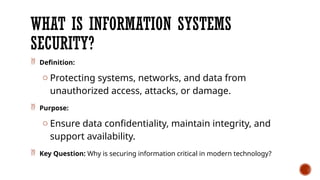 Introduction to Information Systems Security | PPT
