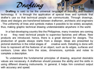 Lesson 1.iNTRODUCTION TO tECHNICAL dRAFTING | PPTX
