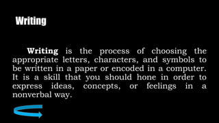 Reading and writing: patterns of development | PPTX