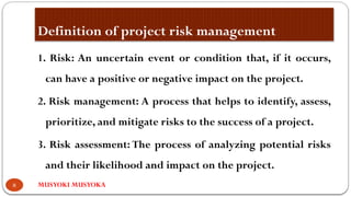 1. Introduction to Project Risk management | PPTX