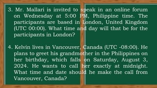 lesson 1- Math 5 - TIME ZONE - MATATAG CURRICULUM | PPTX