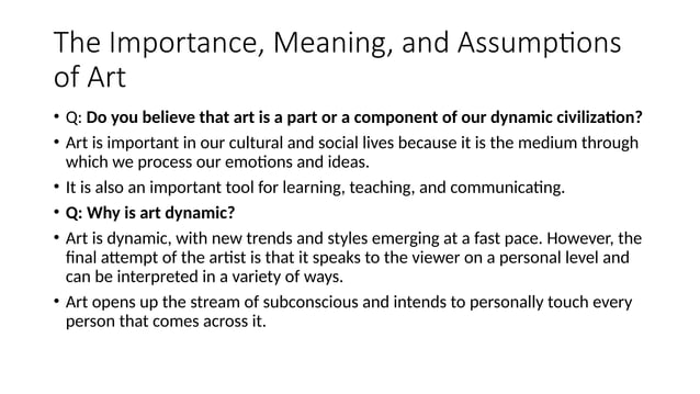 Lesson 1 Importance, Meaning and Assumptions | PPTX