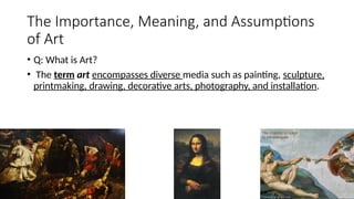 Lesson 1 Importance, Meaning and Assumptions | PPTX