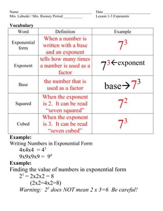 Lesson 1 3 exponents | DOC