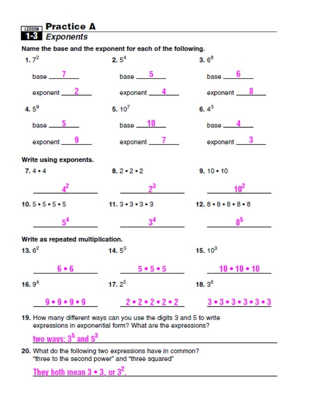 Lesson 1 3 exponents | DOC