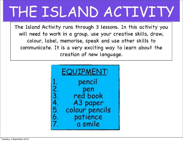 Lesson 1-4 ISLAND ACTIVITY