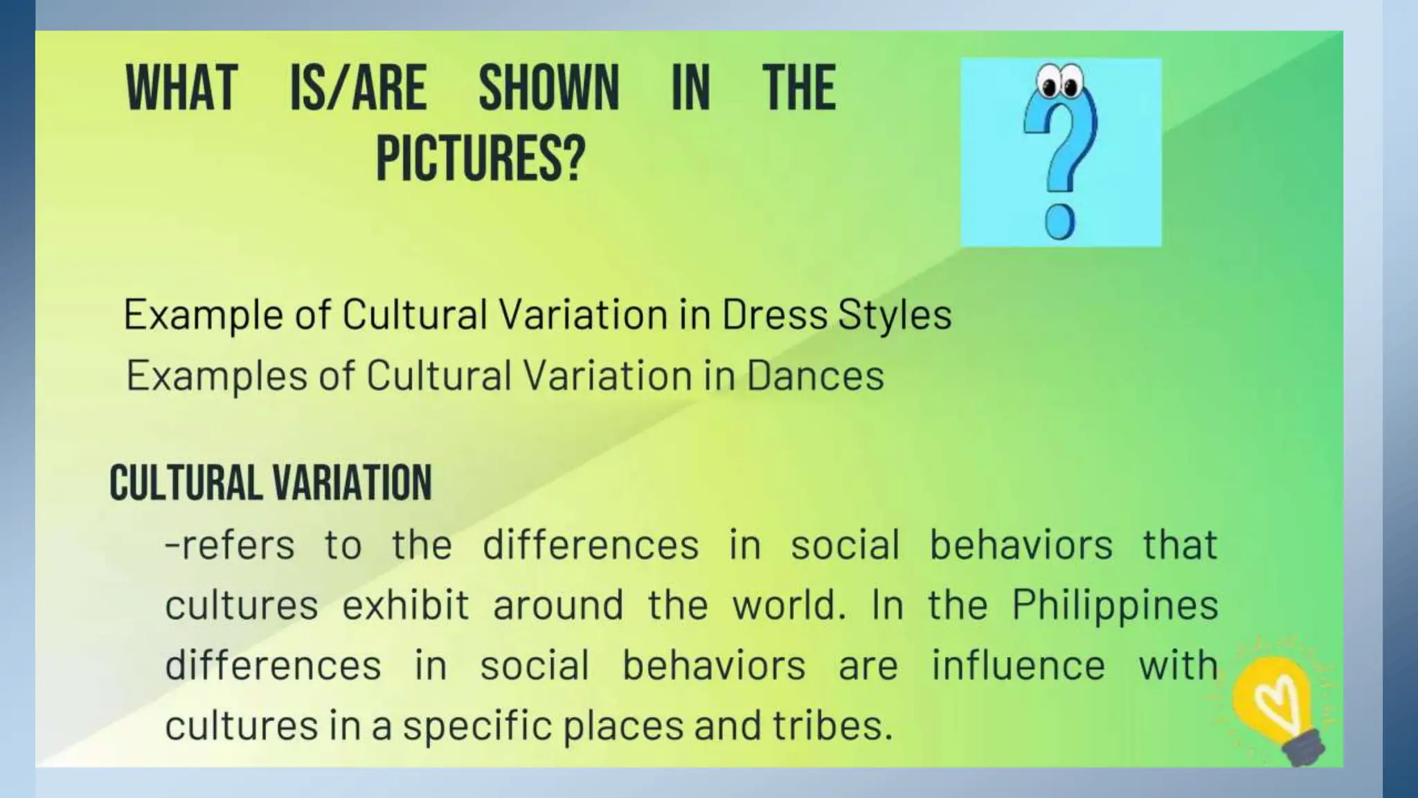LESSON 1-A - Cultural Variation, Social Differences, Social Change ...