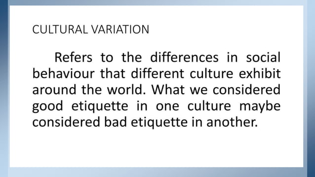 LESSON 1-A - Cultural Variation, Social Differences, Social Change ...