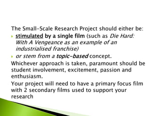 Lesson 1 a2 film coursework | PPTX | Screenwriting | Content Production