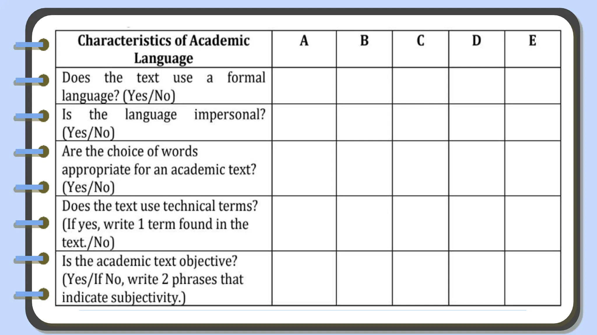 Reading and Writing: LESSON 1 - ACADEMIC TEXT.pptx