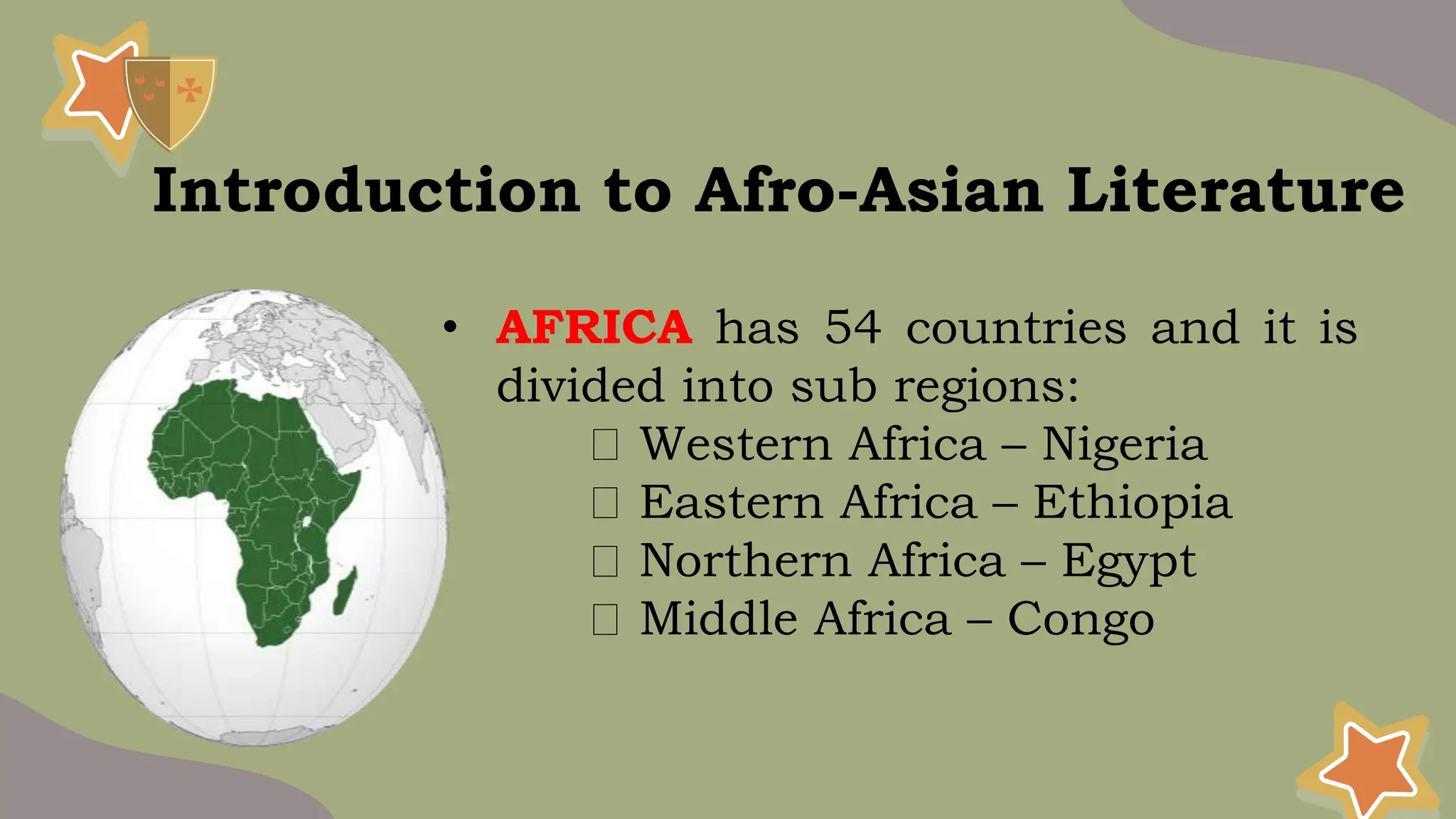 LESSON 1- AFROASIAN literature introduction | PPTX