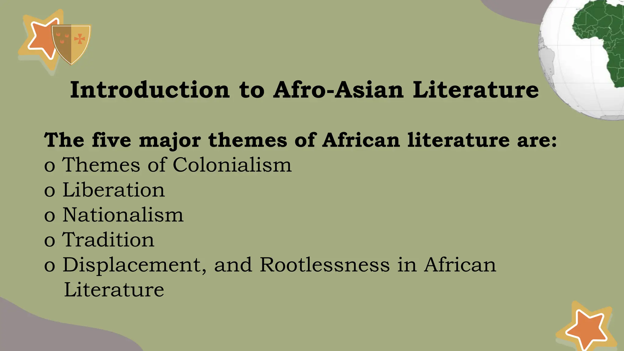 LESSON 1- AFROASIAN literature introduction | PPTX