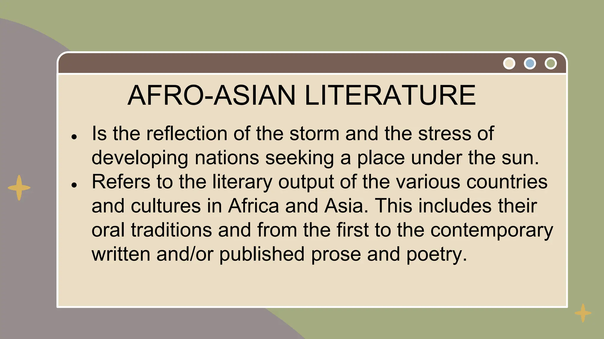LESSON 1- AFROASIAN literature introduction | PPTX | Africa Travel ...