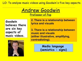 Lesson 1 analysing using goodwin | PPT