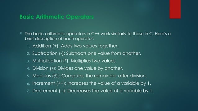Lesson 1 - Intro to Arithmetic Operators.pptx Lesson 1 - Intro to Arithmetic Operators.pptx