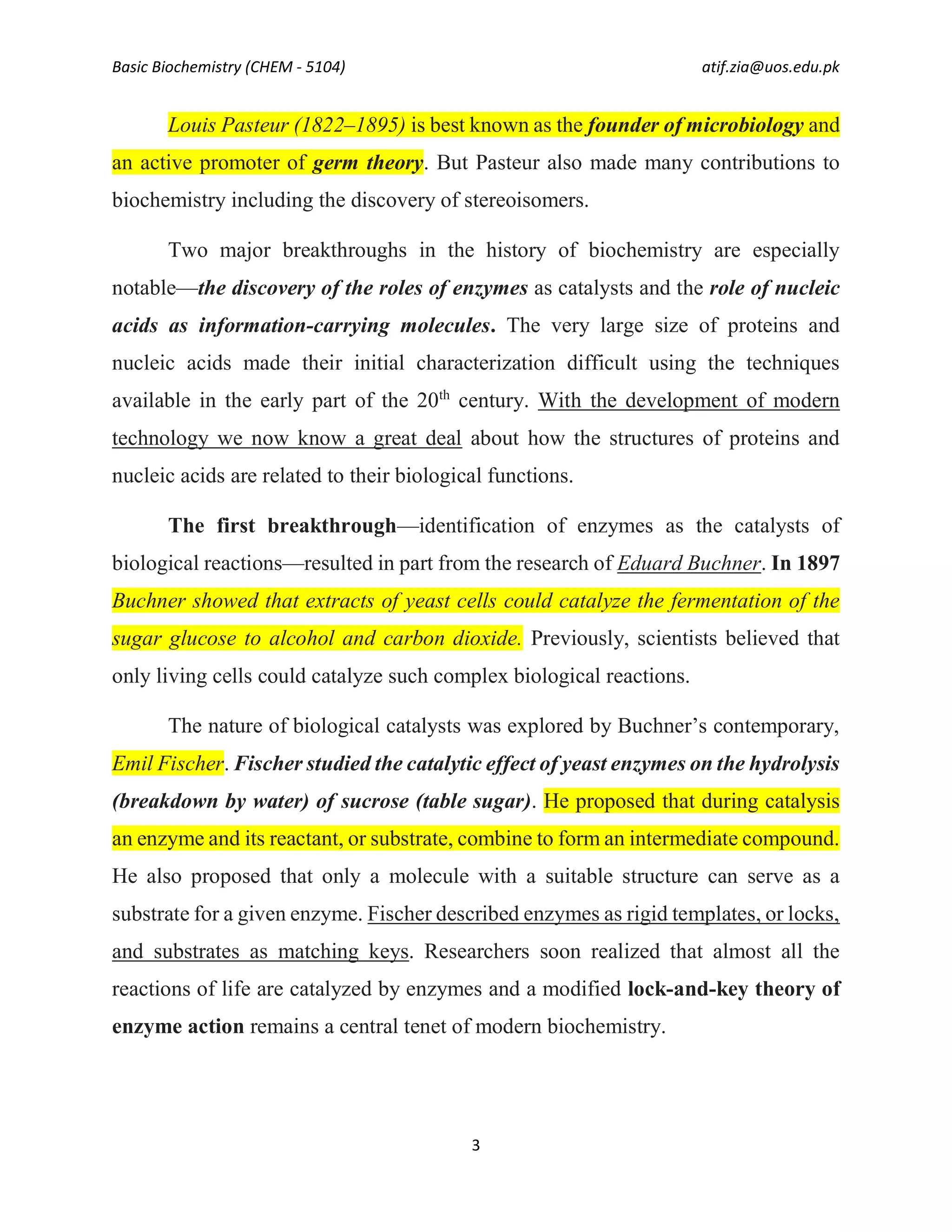 Lesson 1 basic biochemistry | PDF