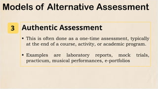 Lesson 1 - Basic Concepts, Theories, and Principles in Assessing Learning using Alternative ...
