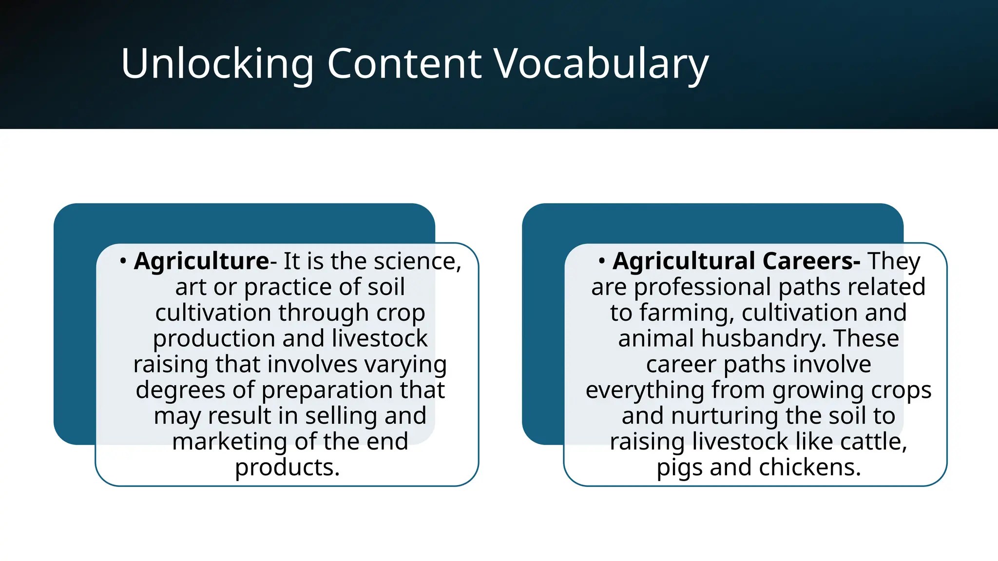Grade 7 AFA - Career and Business Opportunities in Agriculture ...