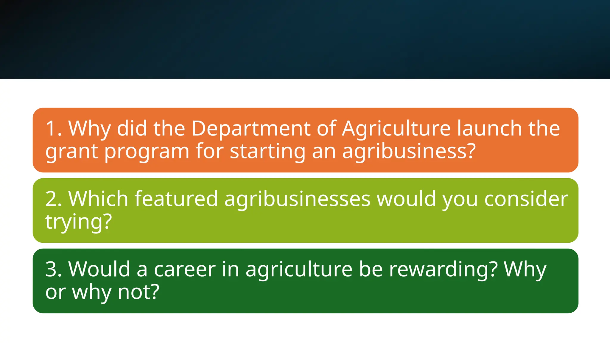 Grade 7 AFA - Career and Business Opportunities in Agriculture ...