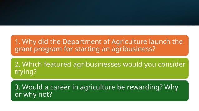 Grade 7 AFA - Career and Business Opportunities in Agriculture ...
