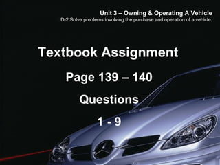 Choosing a Vehicle | PPT