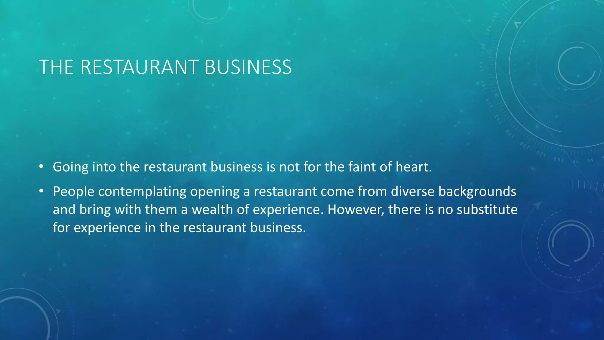 Lesson 1 Introduction to Restaurant Management and Operations | PPTX