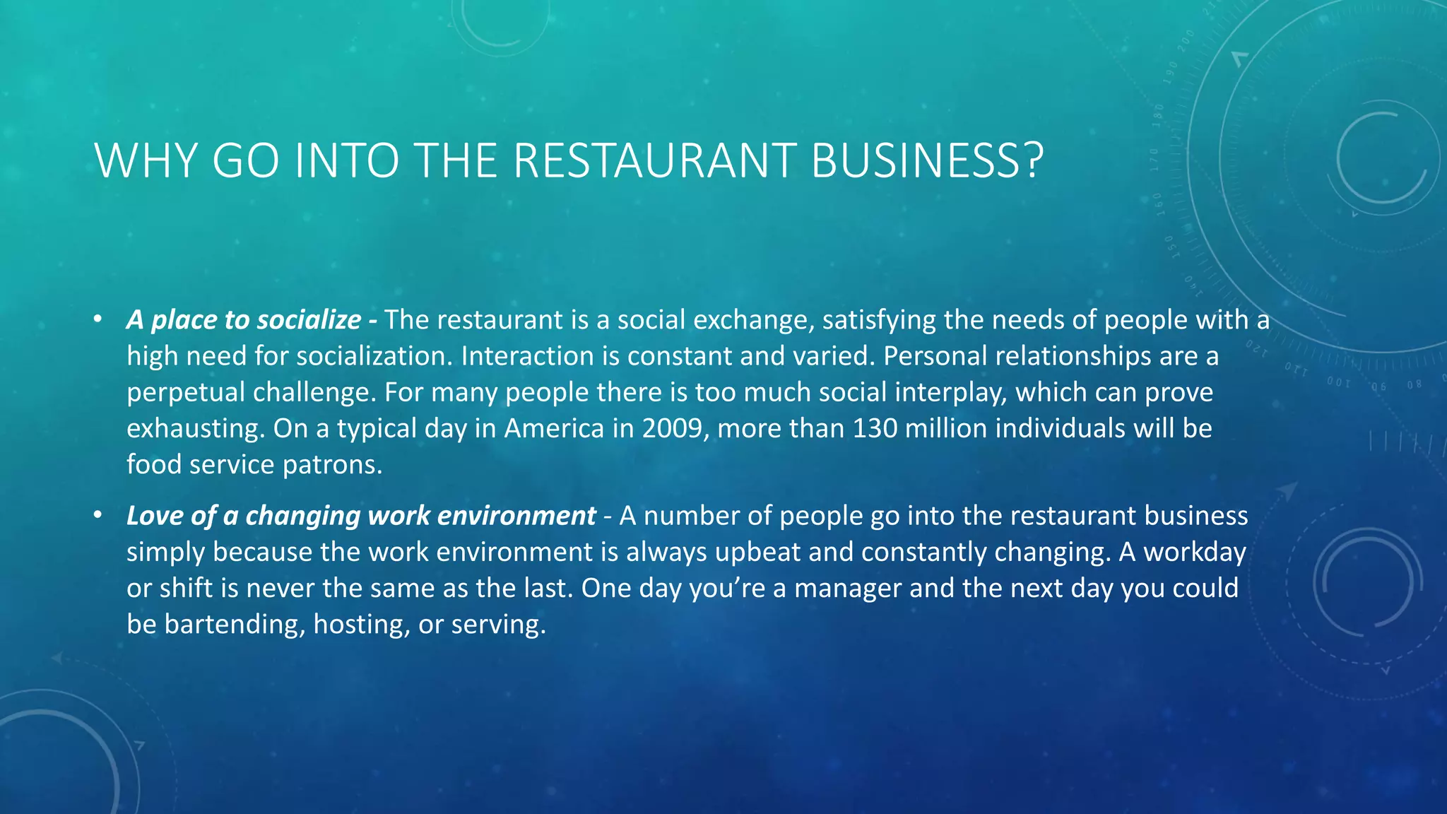 Lesson 1 Introduction to Restaurant Management and Operations | PPTX