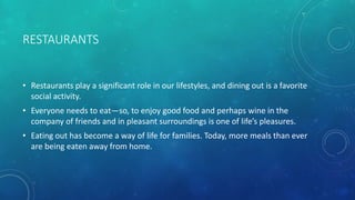 Lesson 1 Introduction to Restaurant Management and Operations | PPTX