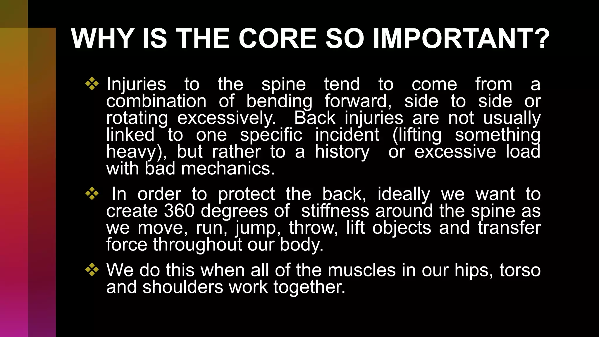 P.E. 2 - core muscle group- core stability exercises | PPTX | Physical ...