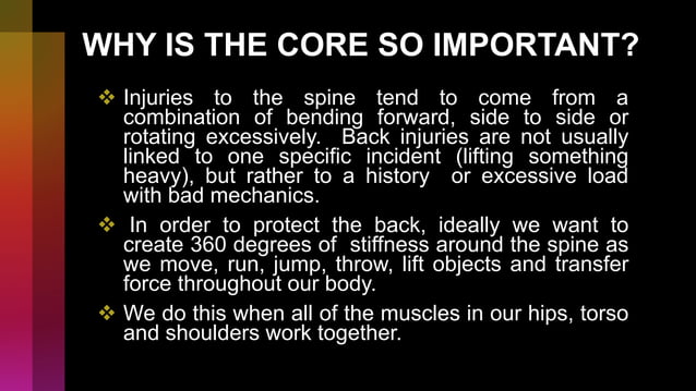 P.E. 2 - core muscle group- core stability exercises | PPTX | Physical ...