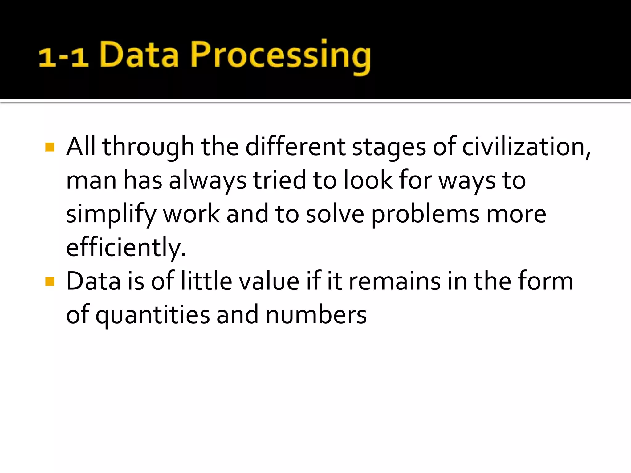 Lesson 1 data processing | PPTX | Databases | Computer Software and Applications