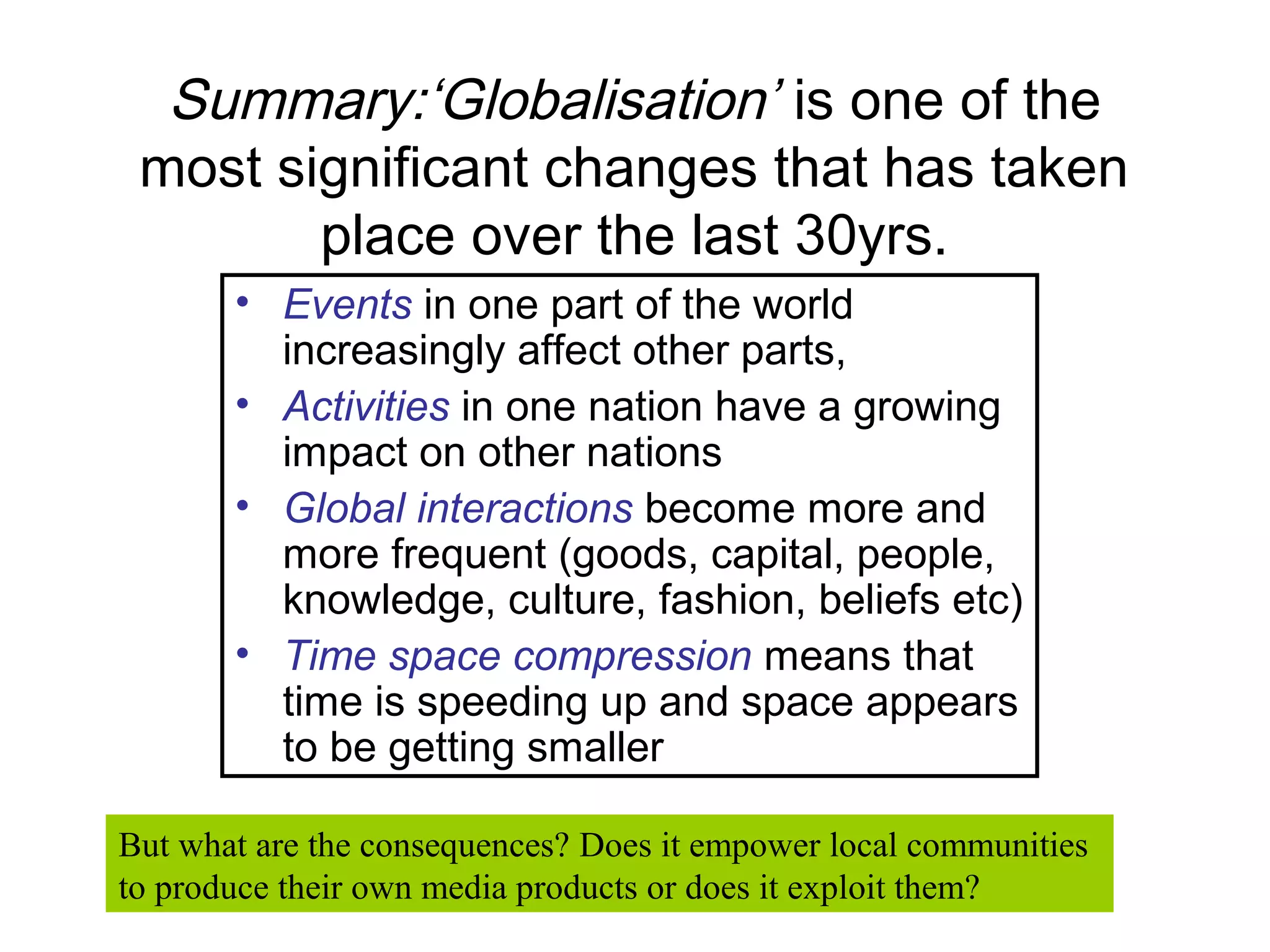 Lesson 1 defining globalisation. | PPT