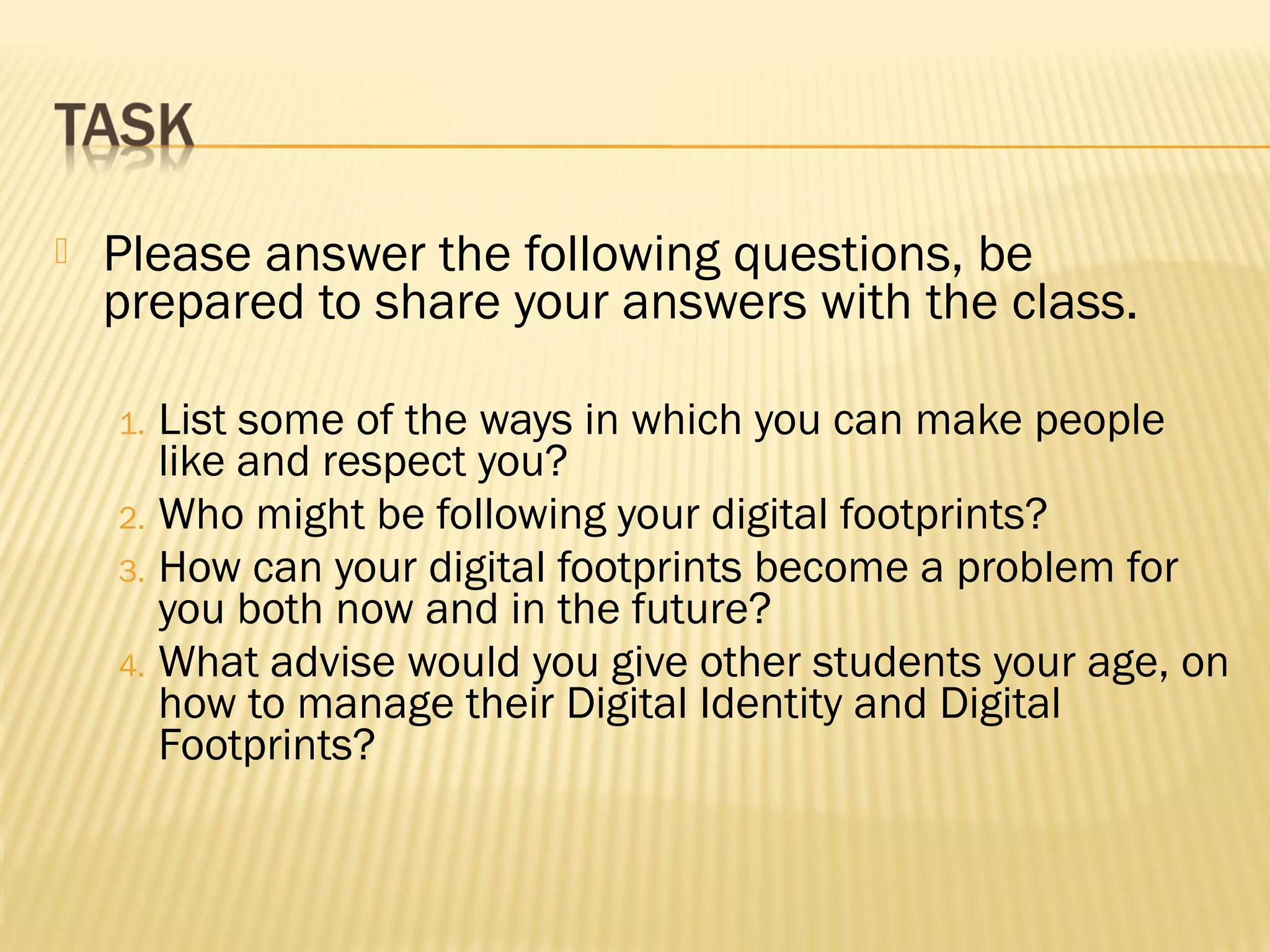 Lesson 1 digital identity & footprint | PPT