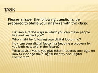 Lesson 1 digital identity & footprint | PPT