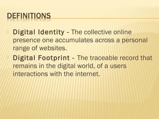 Lesson 1 digital identity & footprint | PPT