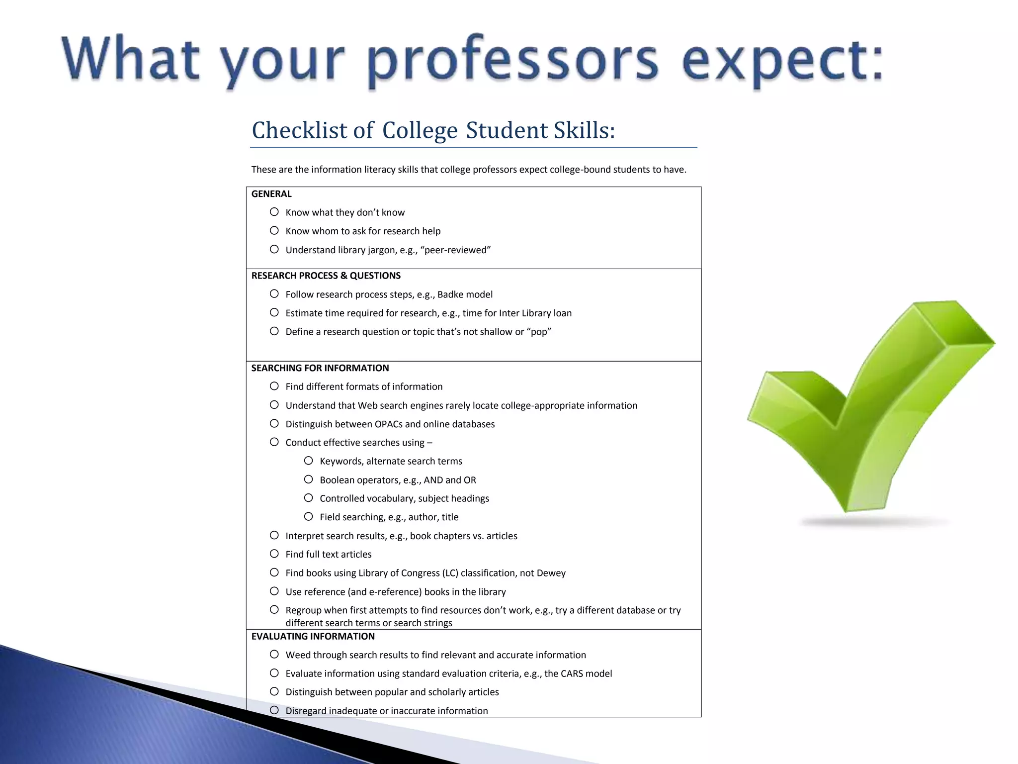 Lesson 1 Doing College Level Research | PPT