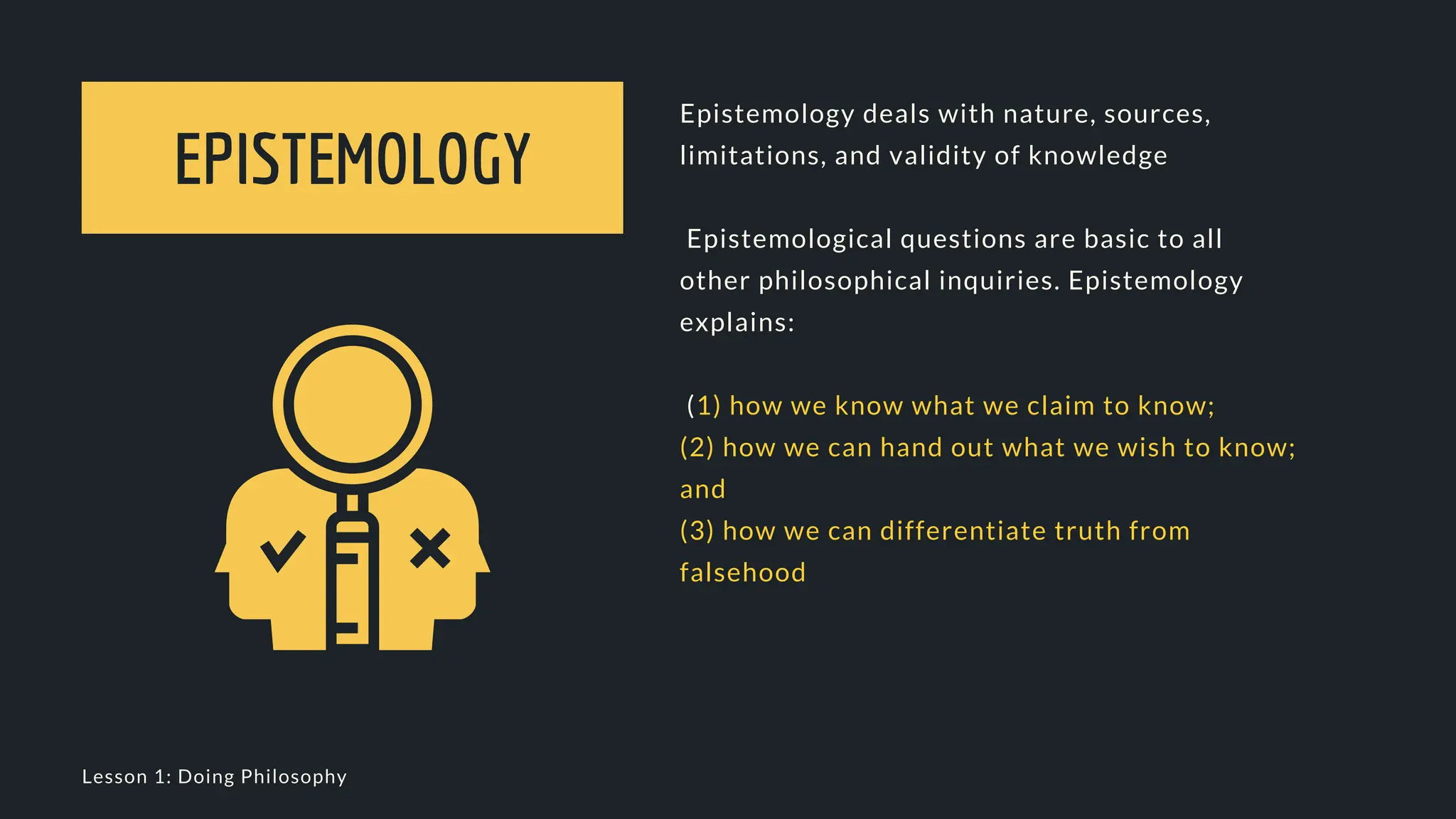 Introduction to the Philosophy of Human Person / Lesson 1 - Doing Philosophy | PDF