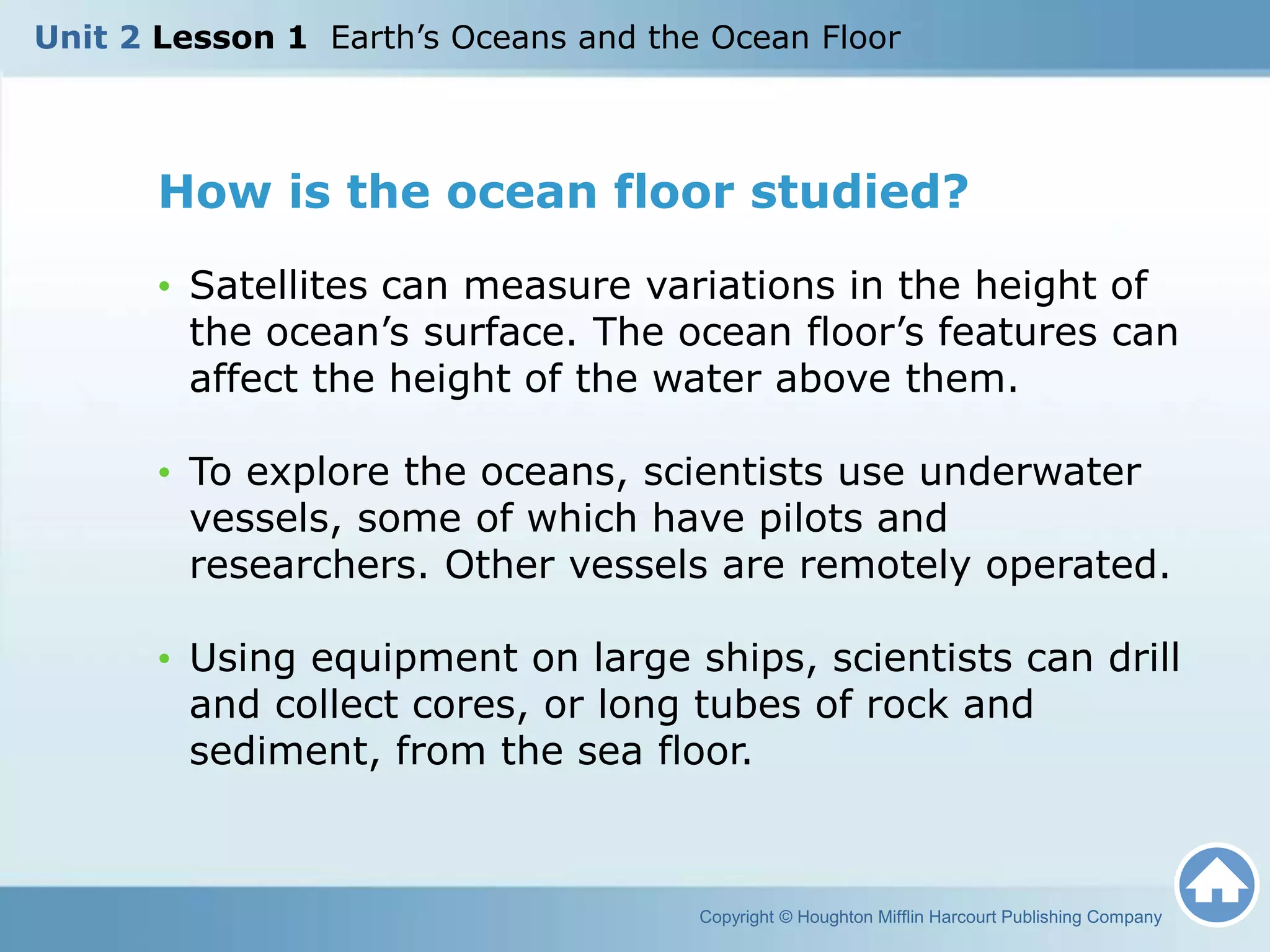 Lesson 1 earths oceans and the ocean floor | PPTX