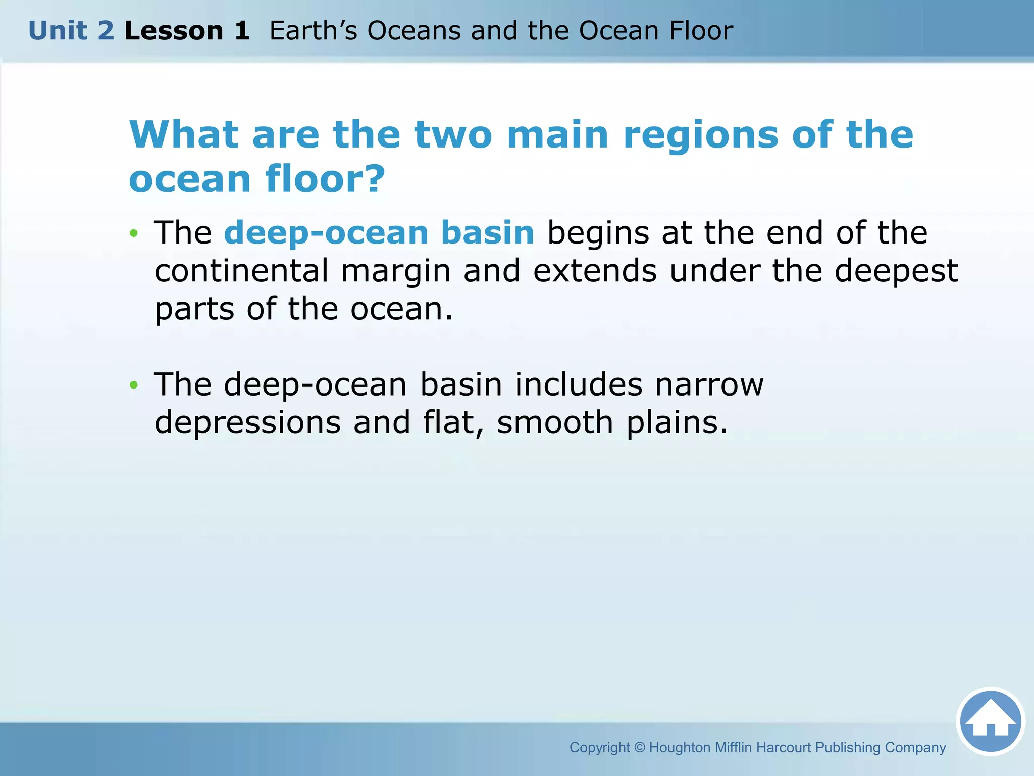 Lesson 1 earths oceans and the ocean floor | PPTX